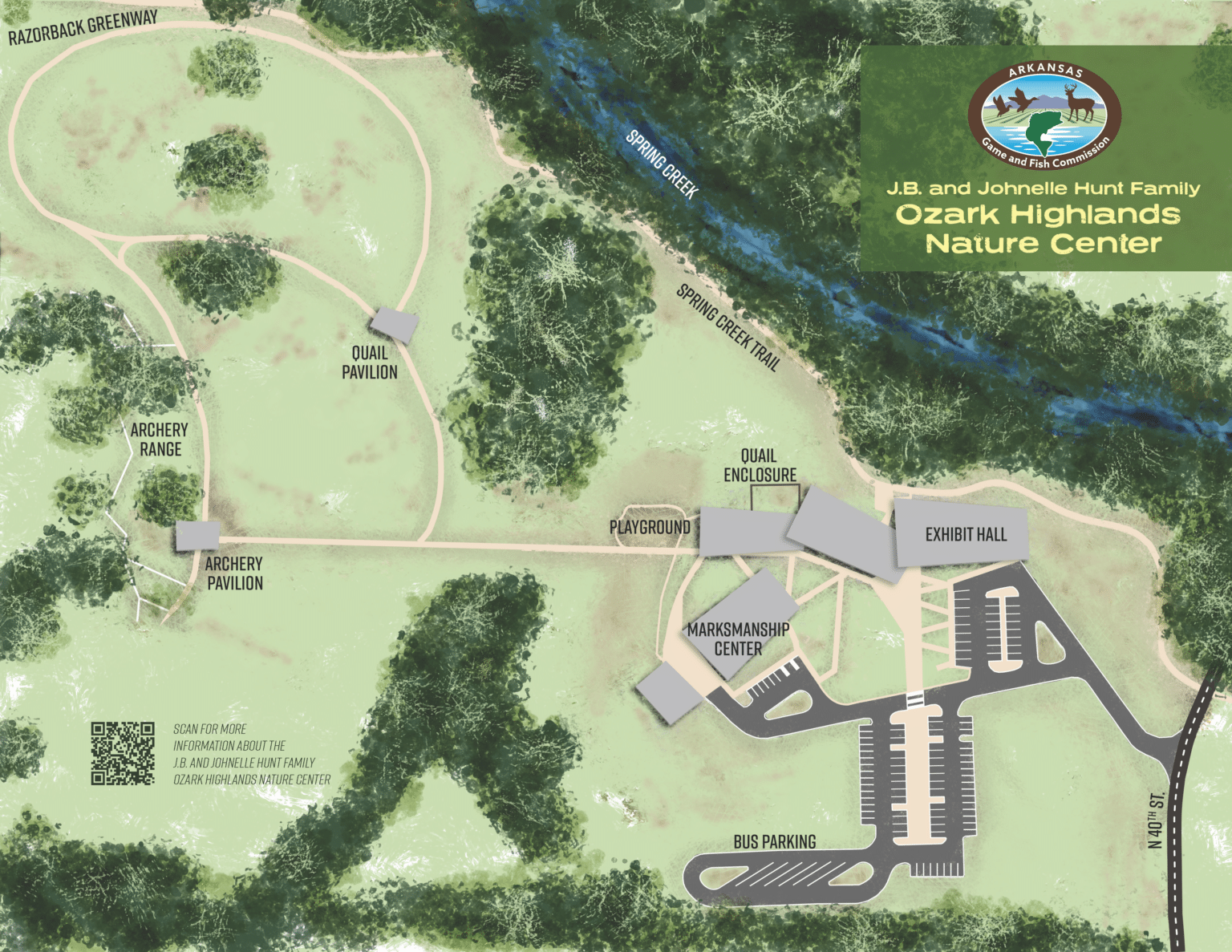 J.B. and Johnelle Hunt Family Ozark Highlands Nature Center • Arkansas ...