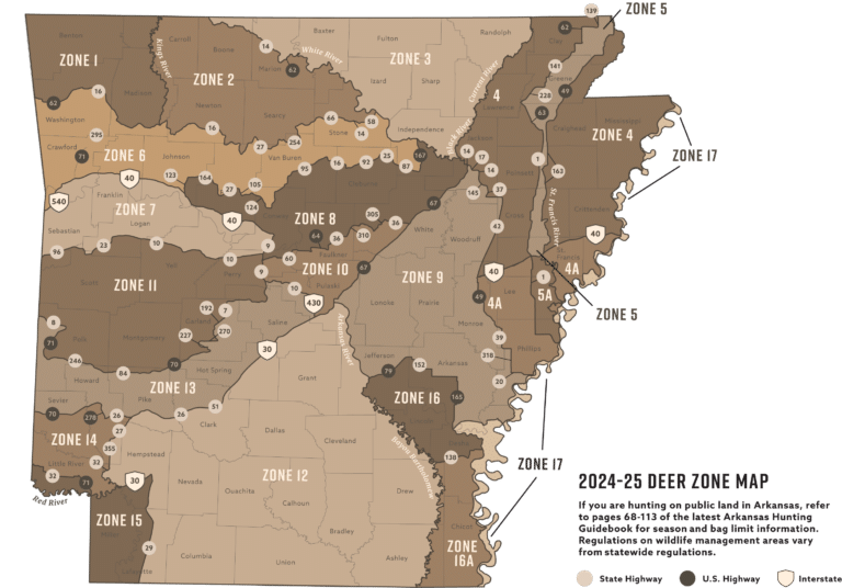 Deer Seasons and Limits by Zone • Arkansas Game & Fish Commission